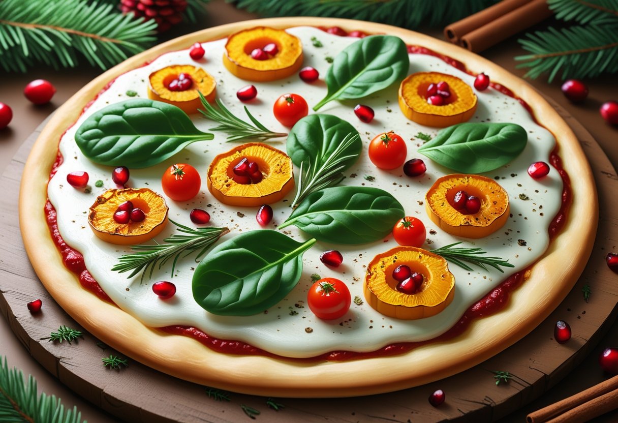Christmas White Pizza Recipes With Seasonal Toppings for Festive Holid.