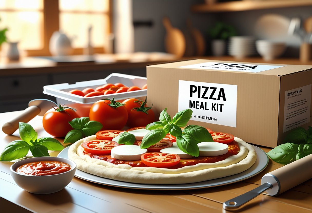 Pizza Meal Kits With Premade Dough Included for Easy Homemade Pizza Ni.