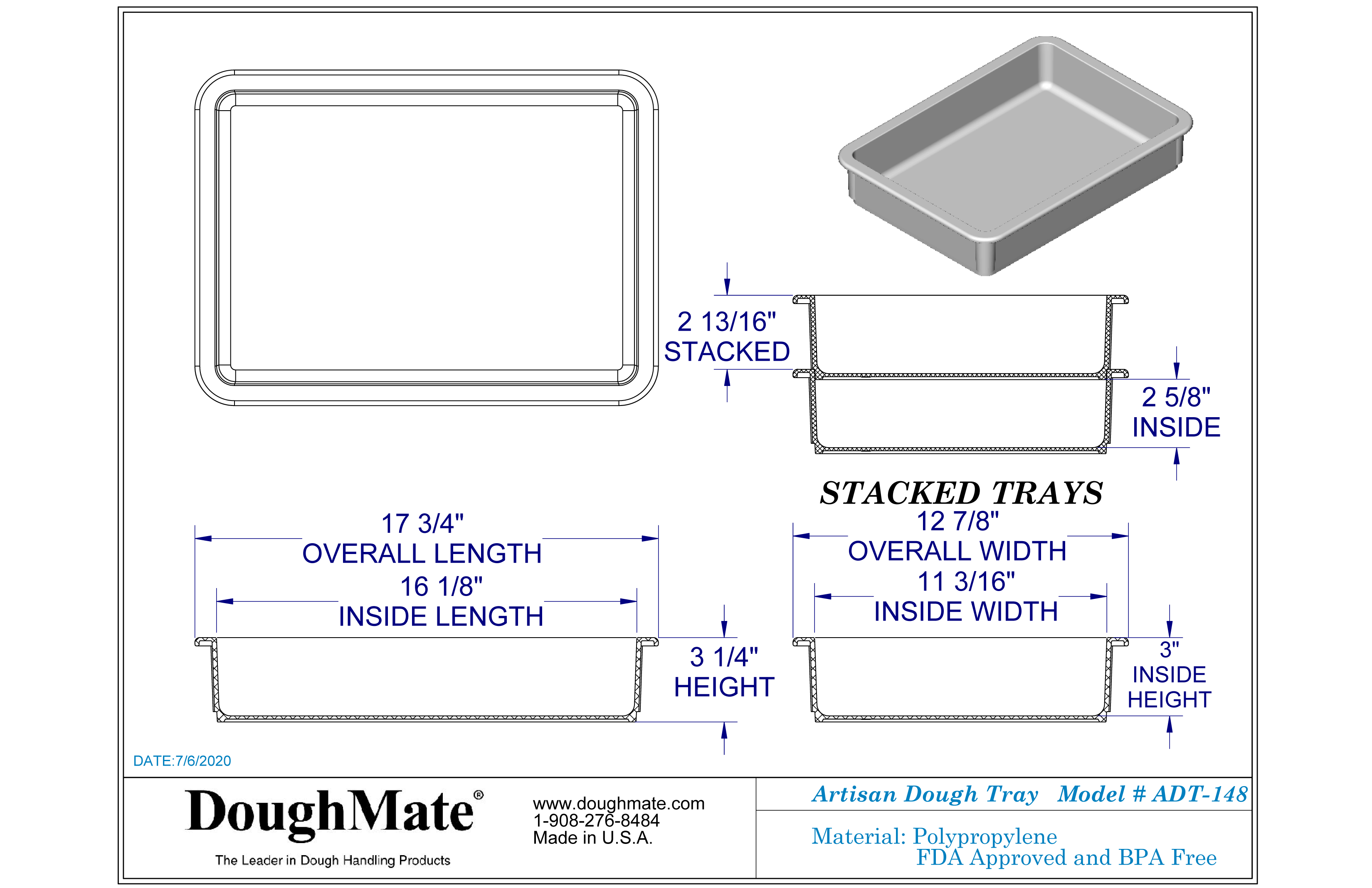 Doughmate Artisan Dough Tray Kit – Prepa Pizza